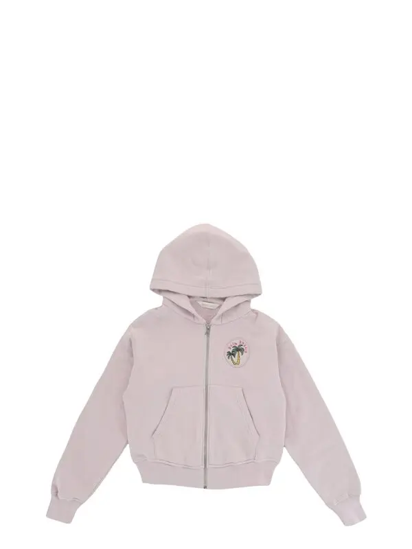 Palm Angels Palm Tree Zip-up Hoodie - Lilac/green
