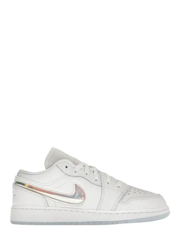 JORDAN 1 Low Se Glitter Swoosh Sneakers - White/summit White/ice Blue