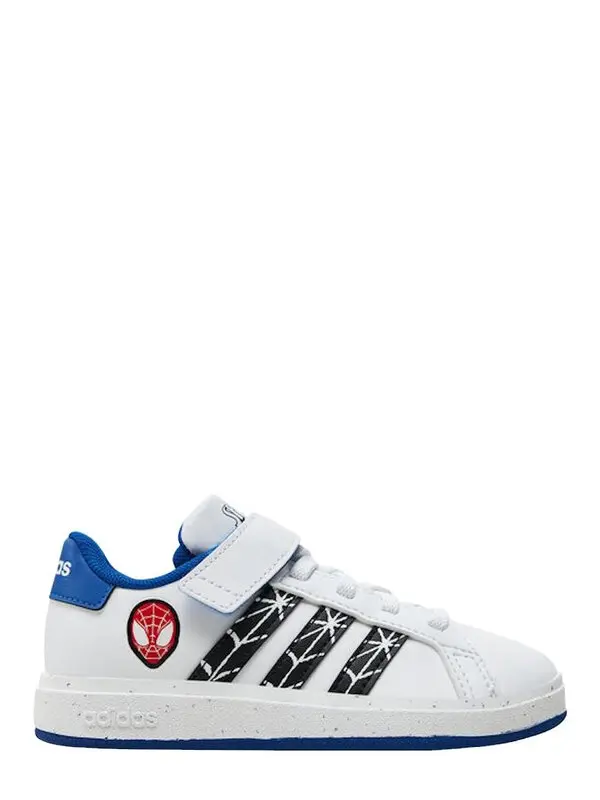 Adidas Grand Court Strap Marvel Spiderman Sneakers - Cloud White/core Black/royal Blue
