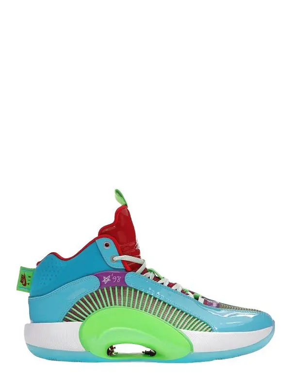 JORDAN Xxxv Jayson Tatum In Power Pe Sneakers - Light Blue/lime/red