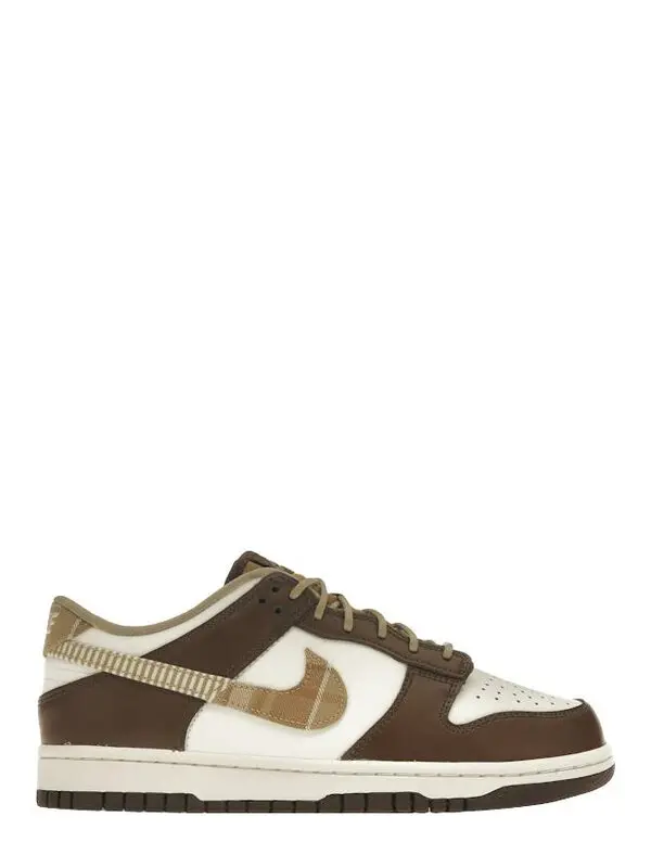 Nike Dunk Low Brown Plaid Sneakers - Sail