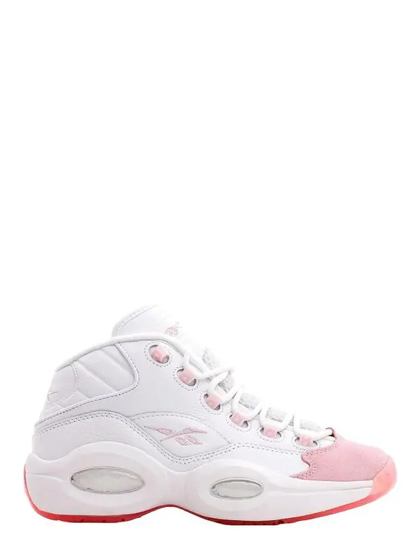 REEBOK Question Mid Toein Sneakers - White/pink