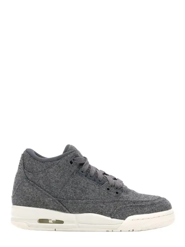 JORDAN 3 Retro Wool Sneakers - Dark Grey/sail