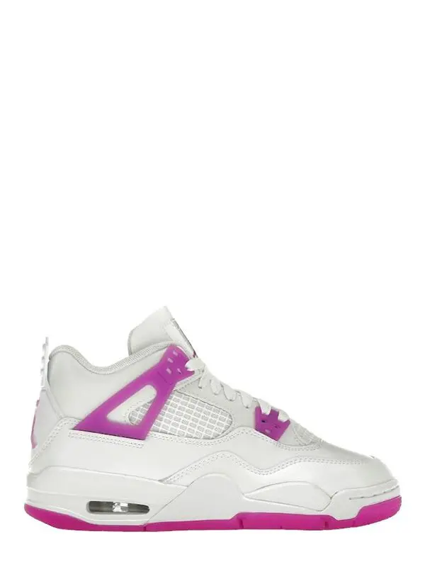 JORDAN 4 Retro High-top Sneakers - White/hyper Violet
