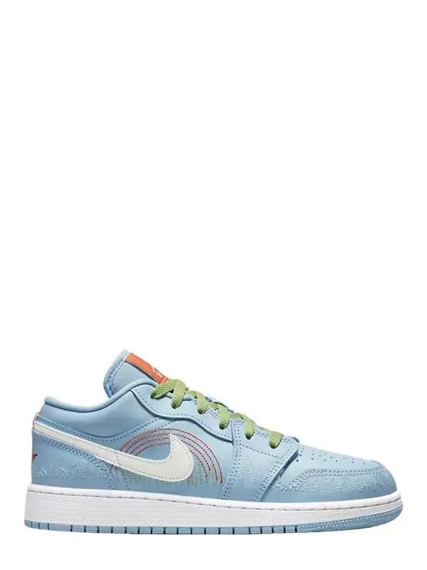 JORDAN 1 Low Se Stitch - Psychic Blue/vivid Green/safety Orange