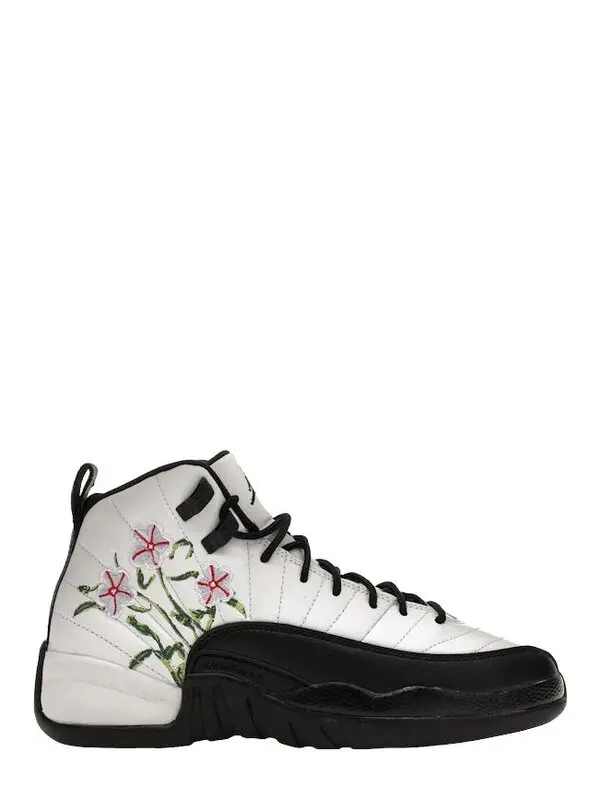 JORDAN 12 Retro Floral - White/black/vivid Green