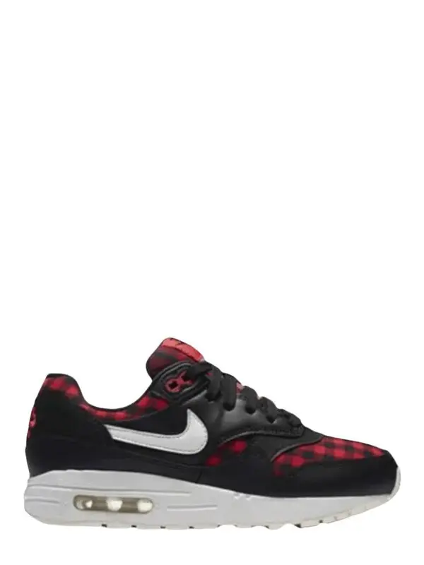 Nike Air Max 1 Se Plaid Sneakers - Black/habanero Red/summit White
