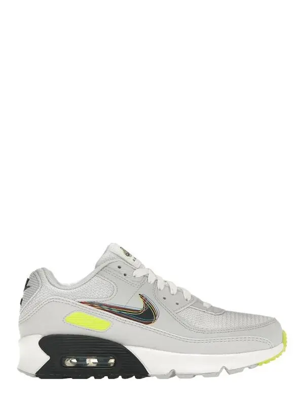 Nike Air Max 90 3d Swoosh Sneakers - White/blackened Blue/volt