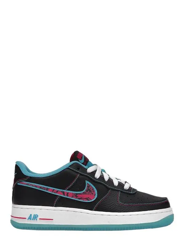 Nike Air Force 1 Lv8 1 Sneakers - Black/fireberry/light Blue Fury