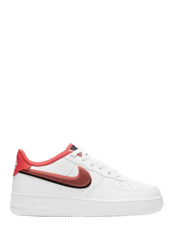Nike Air Force 1 Lv8 Double Swoosh Sneakers - White/black/bright Crimson