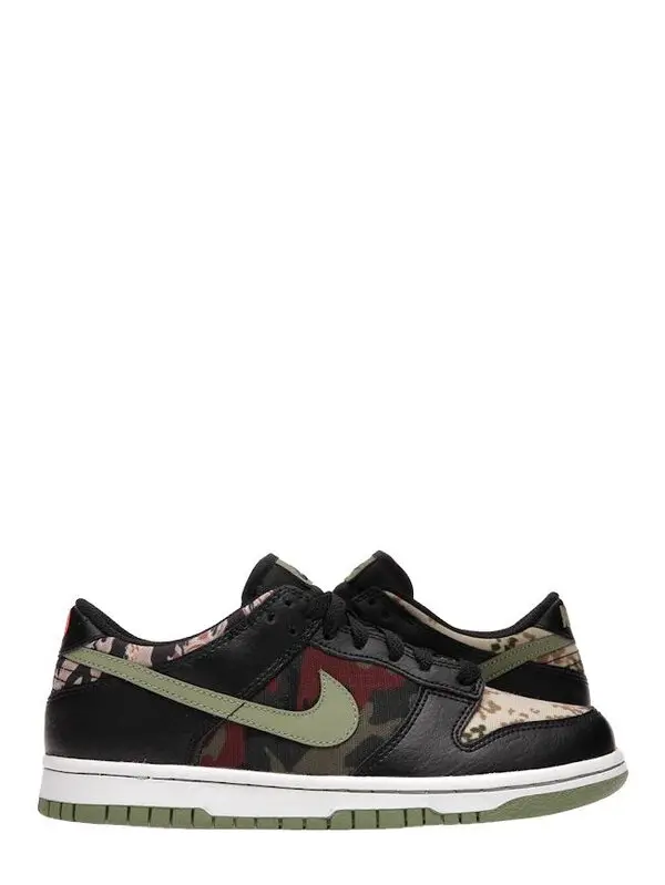 Nike Dunk Low Crazy Camo Sneakers - Black/multi/olive