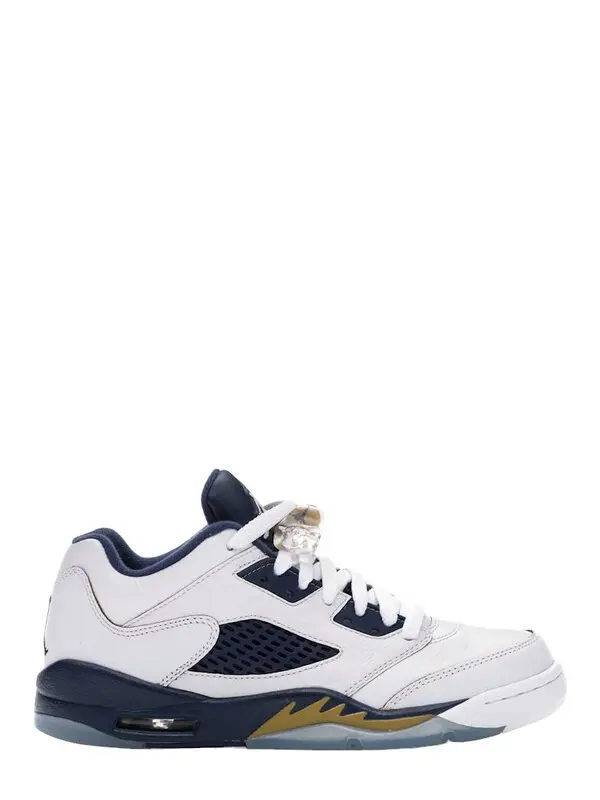 JORDAN 5 Retro Low Dunk From Above Sneakers - White/metallic Gold Star/midnight Navy Blue