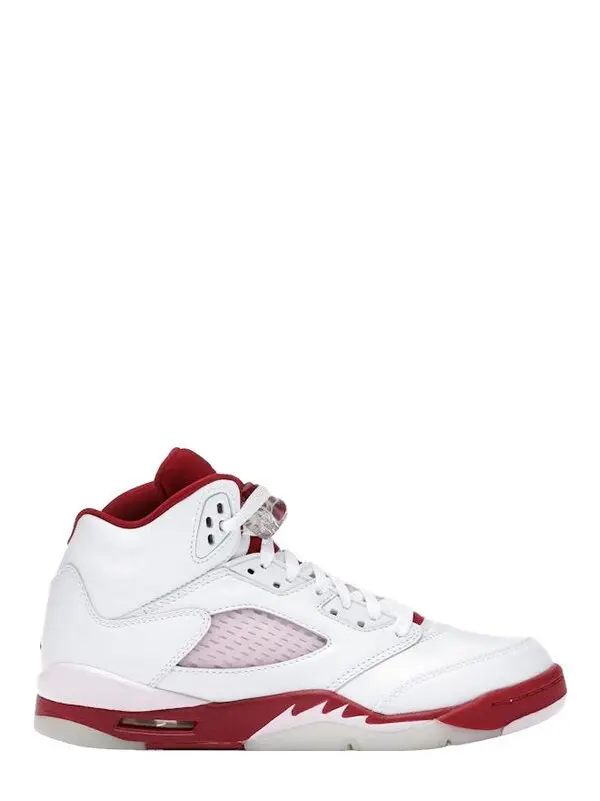 JORDAN 5 Retro Sneakers - White/pink Foam/gym Red