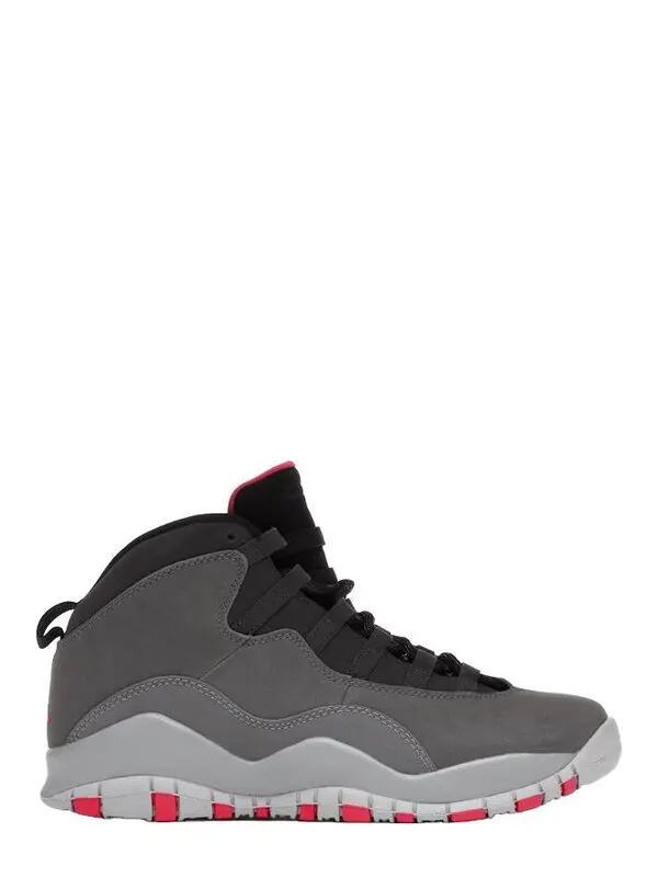 JORDAN 10 Retro High-top Sneakers - Dark Smoke Grey/rush Pink/black