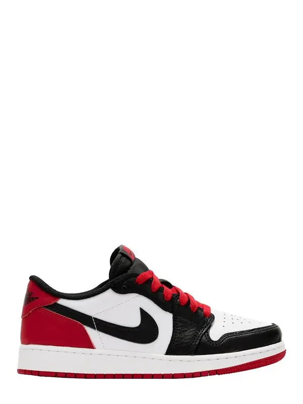 JORDAN 1 Retro Low Og Black Toe 2023 Gs - White/varsity Red/black