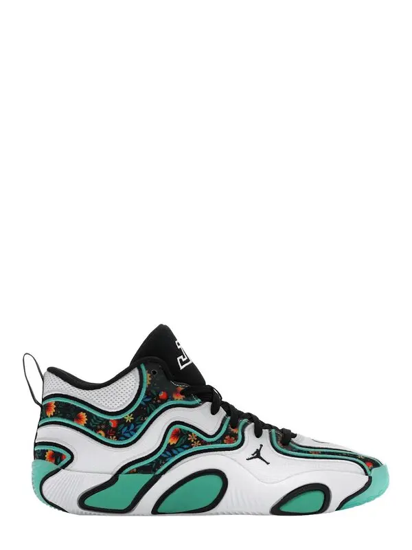 JORDAN Tatum 3 Welcome To The Garden Alternate Sneakers - White/black/kinetic Green