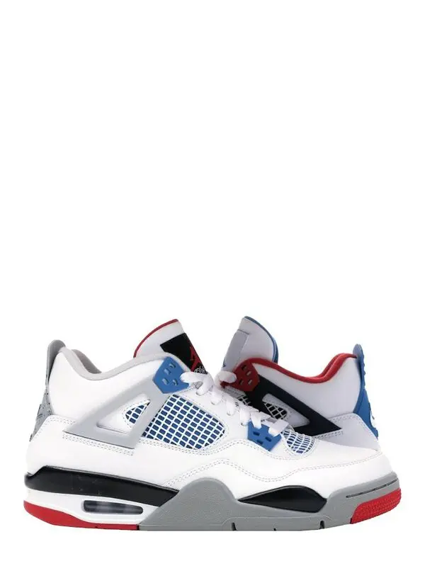 JORDAN 4 Retro Sneakers - White/military Blue/fire Red