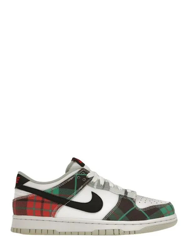 Nike Dunk Low Tartan Plaid Sneakers - White/black