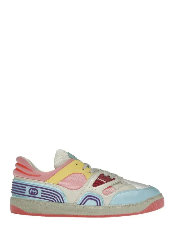 Gucci Basket Low-top Sneakers - Light Blue/purple/pink