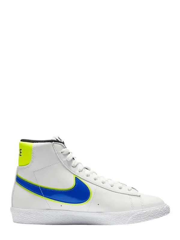 Nike Blazer Mid High-top Sneakers - White/racer Blue/volt