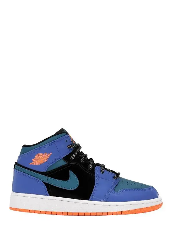 JORDAN 1 Mid Racer Blue Green Abyss Gs - Racer Blue/green Abyss/black