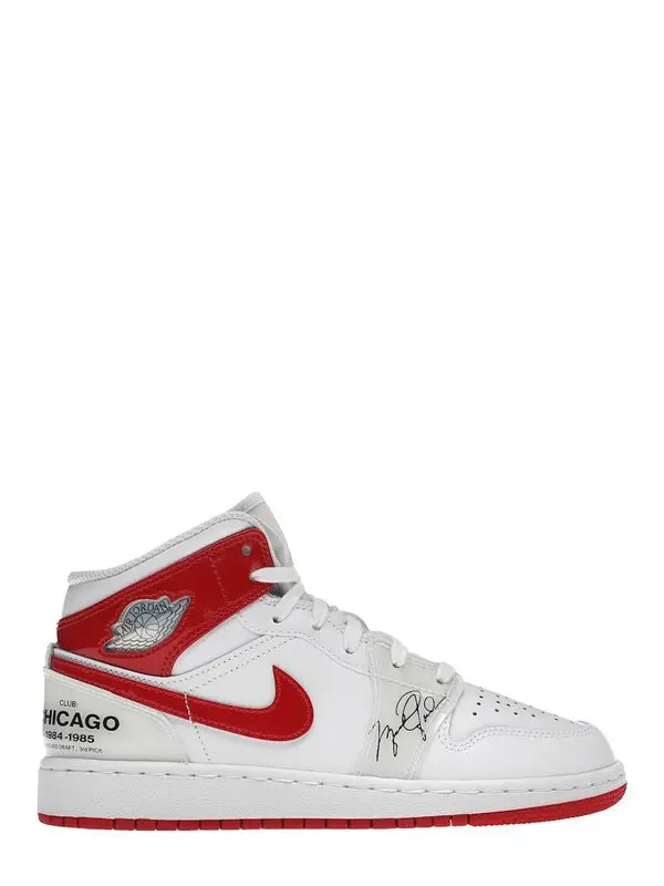 JORDAN 1 Mid Rookie Season Gs - White/university Red