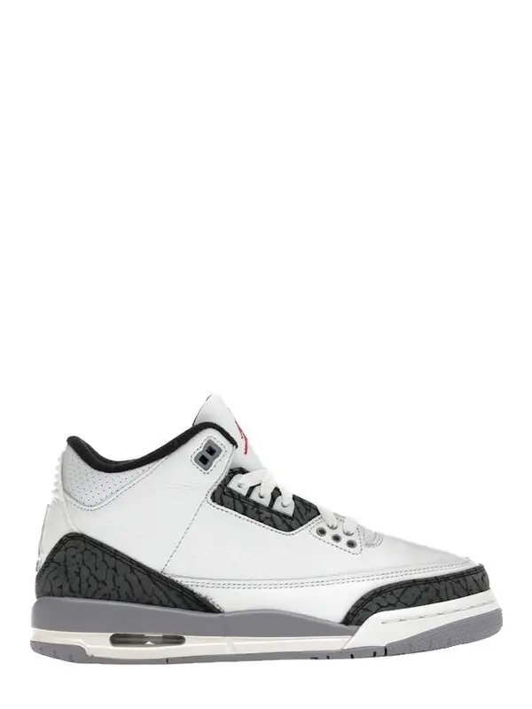 JORDAN 3 Retro - Summit White/fire Red/cement Grey