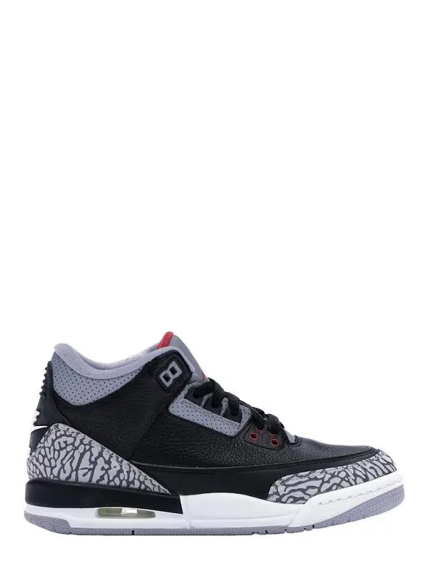 JORDAN 3 Retro Cement - Black/fire Red/cement Grey