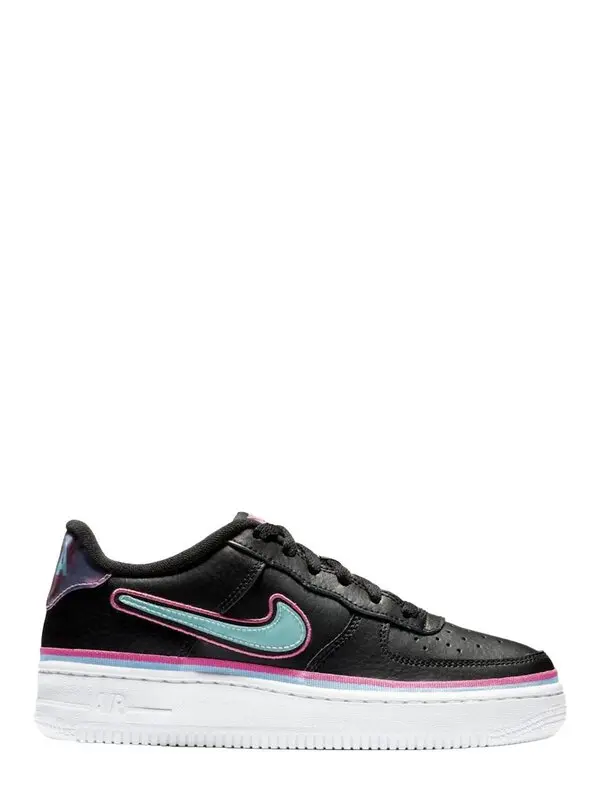 Nike Air Force 1 Lv8 Miami Vice Sneakers - Black/blue Gale/laser Fucshia