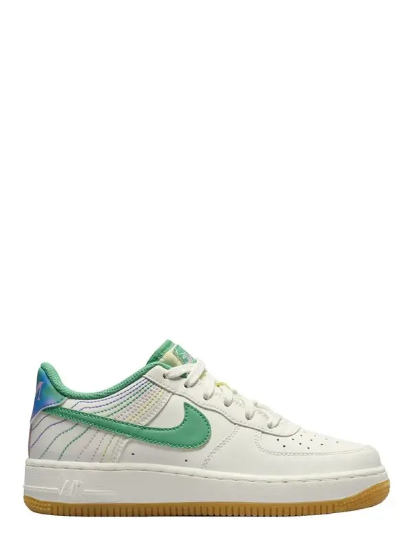 Nike Force 1 Low Lv8 3 Heel Stitch Sneakers - Sail/stadium Green/med Soft Pink