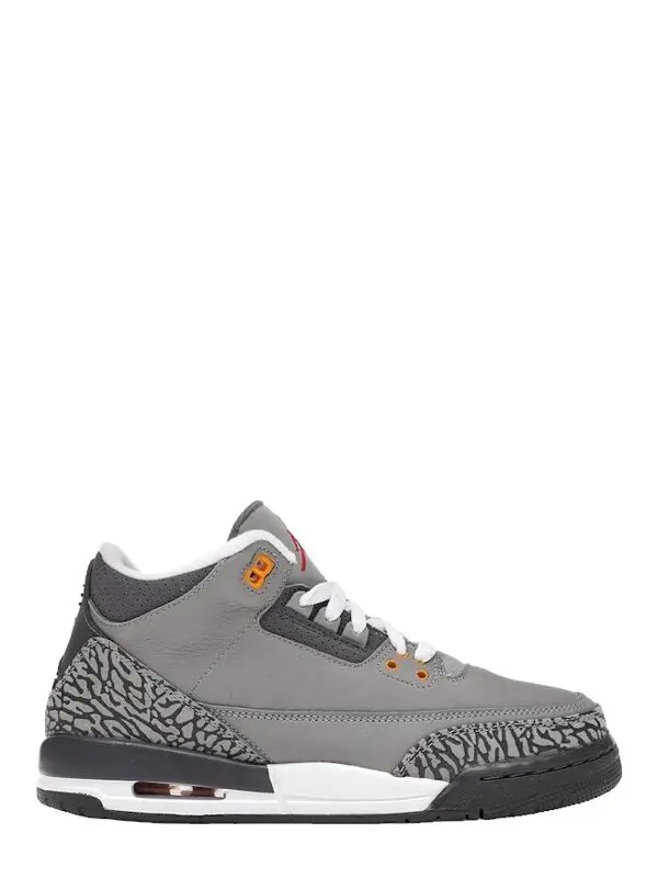 JORDAN 3 Retro Cool Grey Sneakers - Silver/sport Red/light Graphite