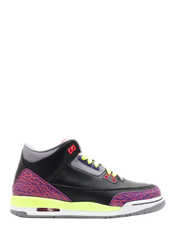 JORDAN 3 Retro Sneakers - Black/atomic Red/cement Grey