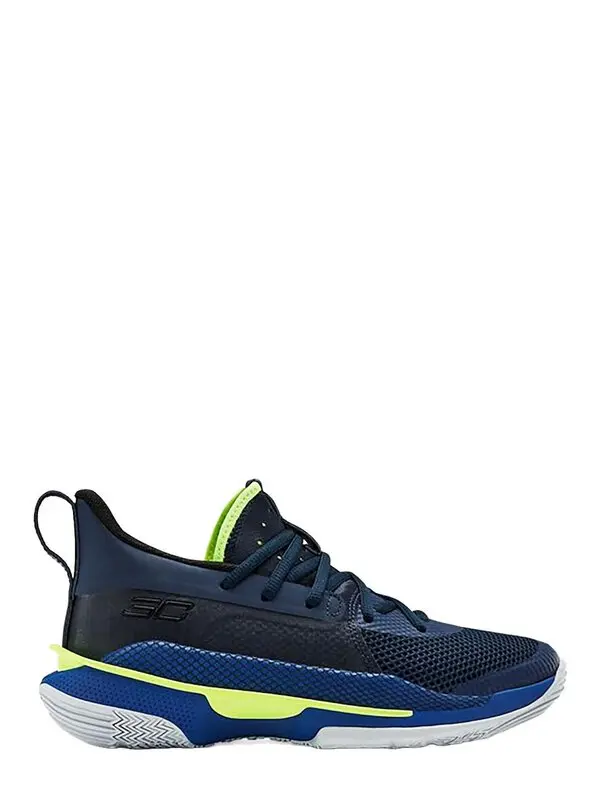 Under Armour Curry 7 Dub Nation Sneakers - Royal/academy/hi Vis Yellow