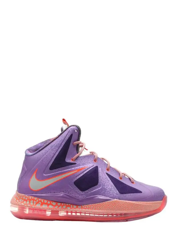 Nike Lebron X Allstar Area 72 Sneakers - Laser Purple/strata Grey/total Crimson
