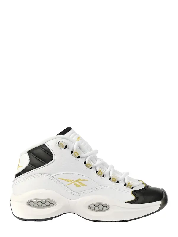 REEBOK Question Mid Sneakers - White/black/gold Metallic