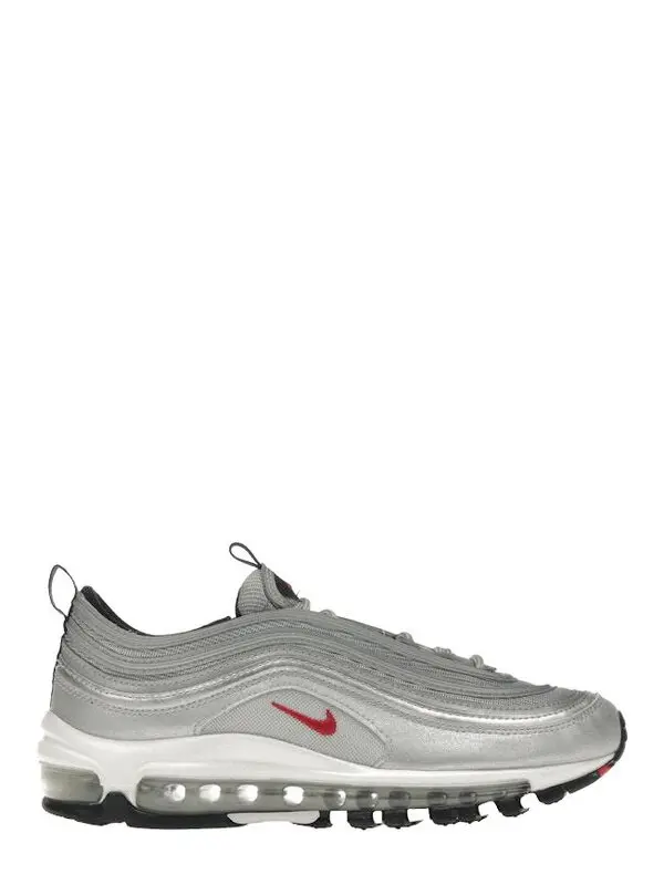Nike Air Max 97 Silver Bullet Sneakers - Metallic Silver/varsity Red/white