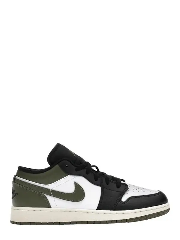 JORDAN 1 Low Toe Sneakers - Black/medium Olive/white