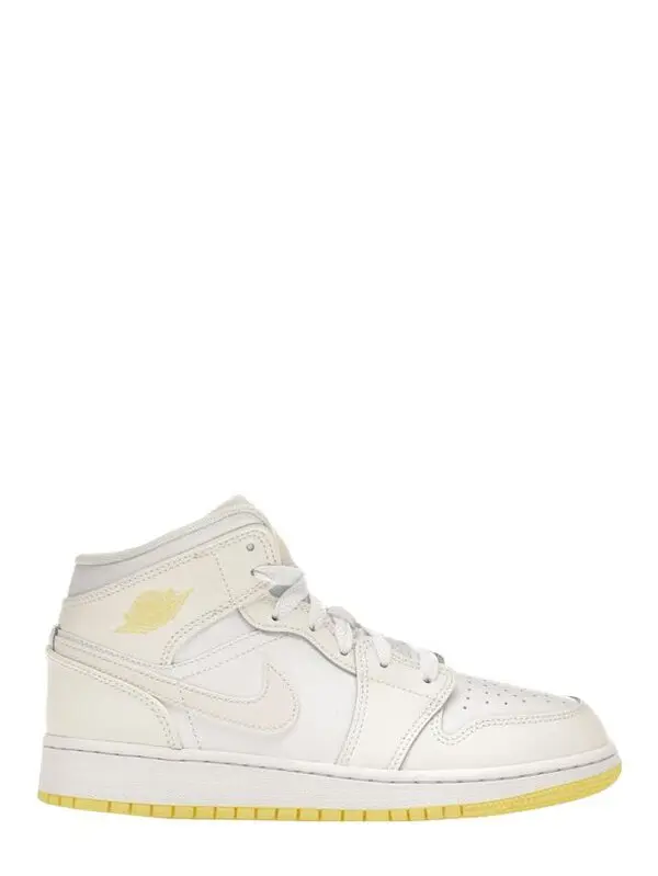 JORDAN 1 Mid Sneakers - Sail/white/light Laser Orange