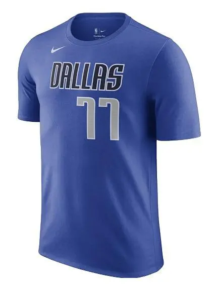 Nike Nba Dallas Mavericks Luka Doncic N&n Icon T-shirt - Blue/white/grey