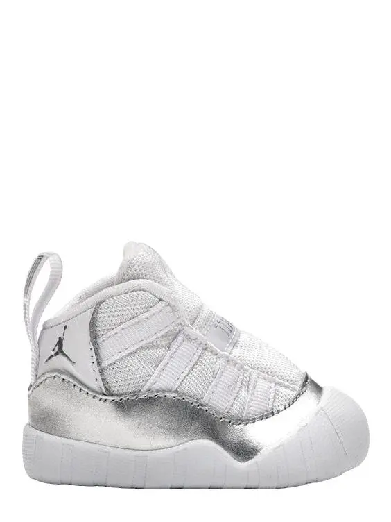 JORDAN 11 Crib Bootie - White/metallic Platinum