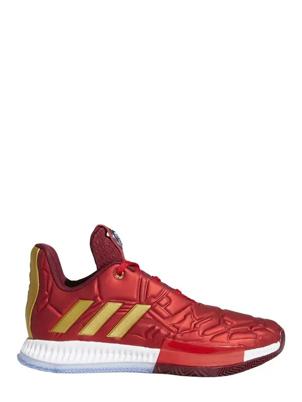 Adidas Harden Vol. 3 Marvel Iron Sneakers - Scarelet Red/collegiate Burgundy/gold Metallic