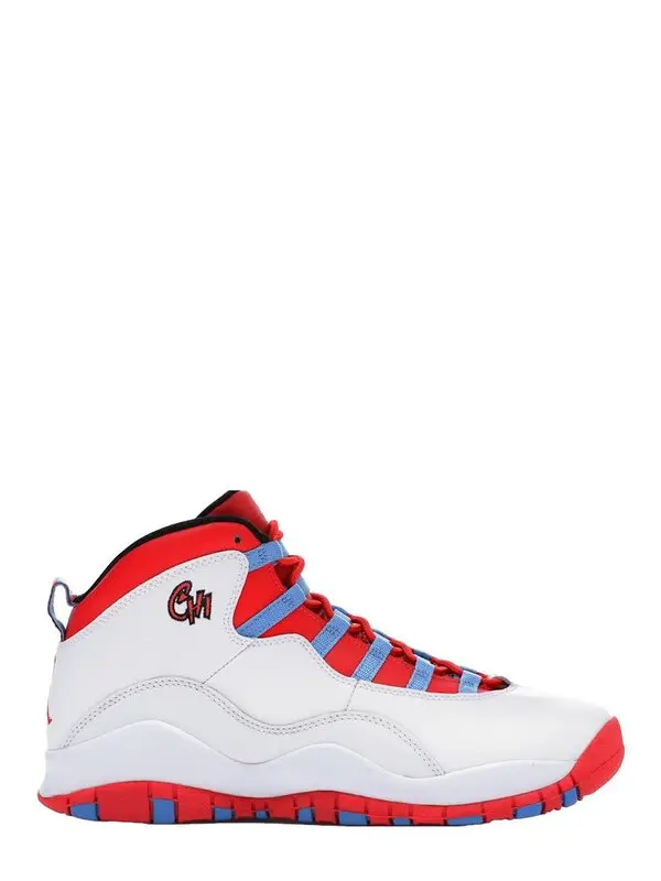 JORDAN 10 Retro Chicago Flag Sneakers - White/light Crimson/university Blue