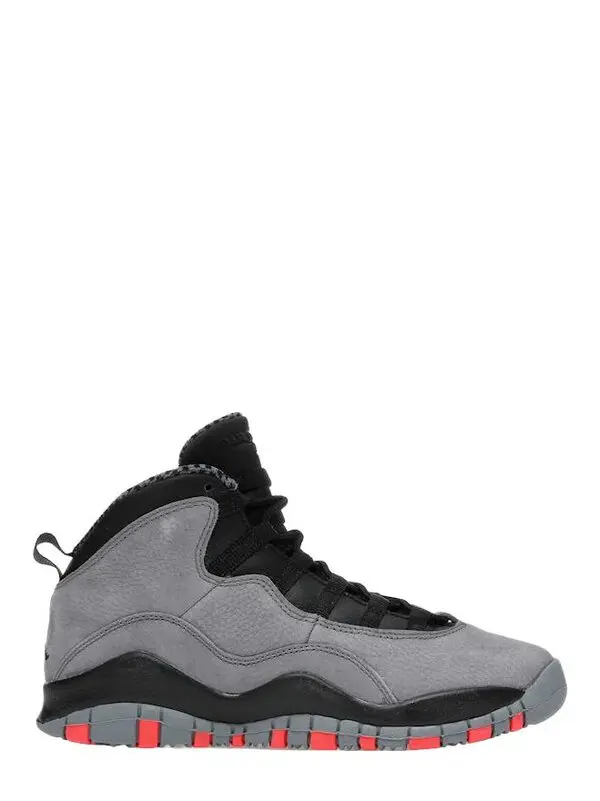 JORDAN 10 Retro High-top Sneakers - Cool Grey/infrared/black