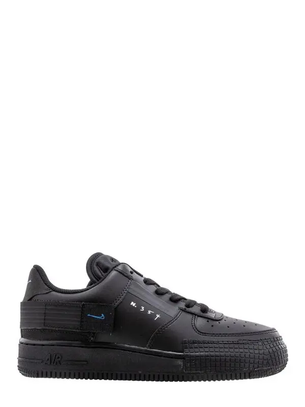 Nike Air Force 1 Low Type Sneakers - Black/photo Blue/platinum Tint
