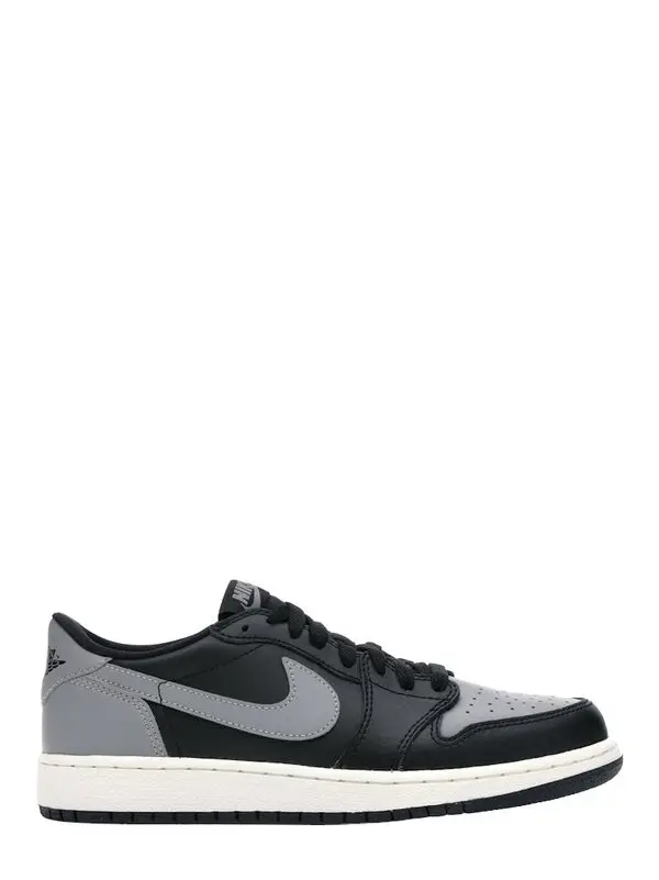 JORDAN 1 Retro Low Top Sneakers - Black/medium Grey/sail