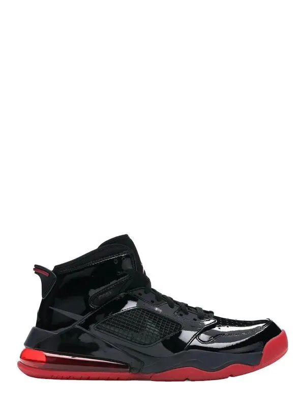 JORDAN Mars 270 Patent Sneakers - Black/gym Red/metallic Silver