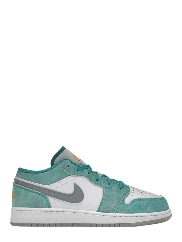 JORDAN 1 Low Sneakers - New Emerald/white/light Steel Grey