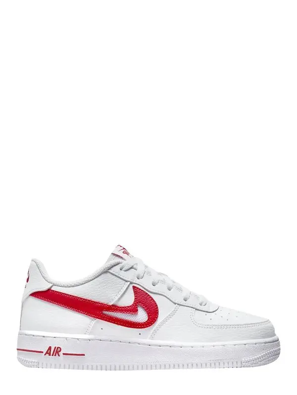 Nike Air Force 1 Low Cutout Swoosh Sneakers - White/red