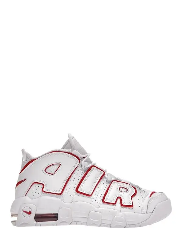 Nike Air More Uptempo Outline Sneakers - White/varsity Red