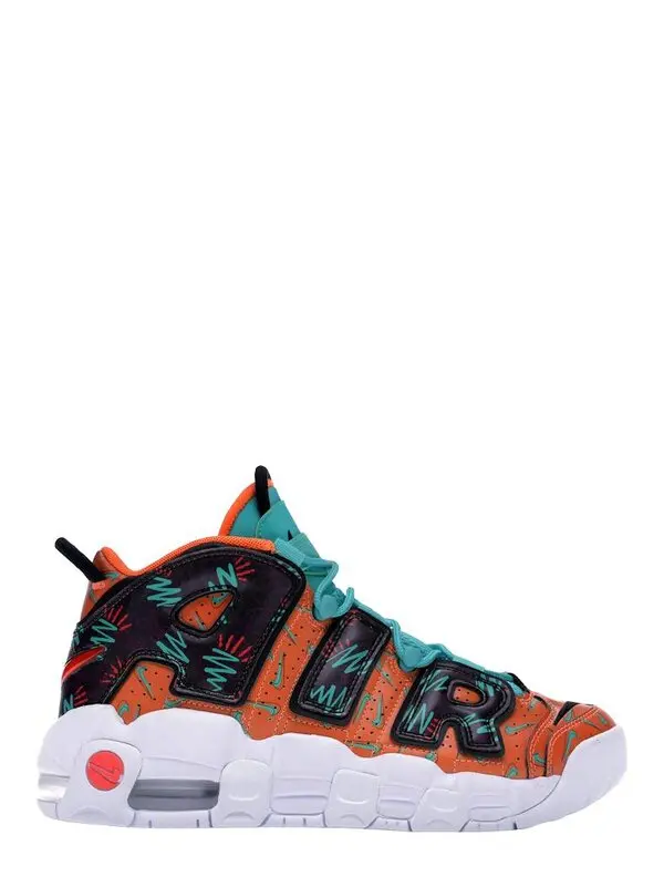 Nike Air More Uptempo What The 90s Sneakers - Total Orange/black/hyper Jade
